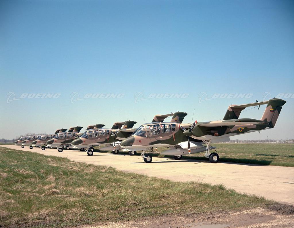 Boeing Images - Flight Line of OV-10 Broncos in Camouflage Colors