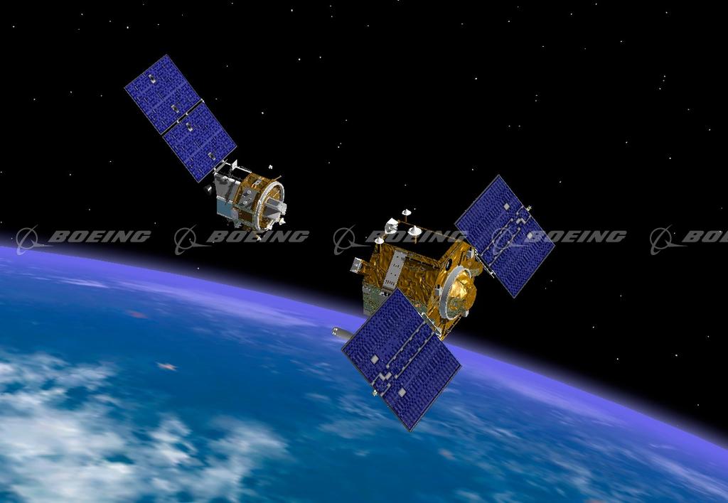 Boeing Images - Orbital Express Rendezvous with Satellite