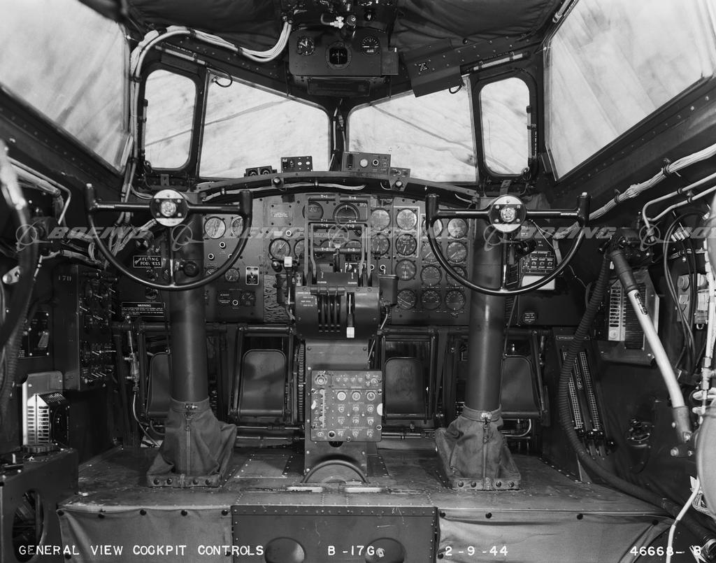 Boeing Images - B-17G Flying Fortress Cockpit Instrument Panel