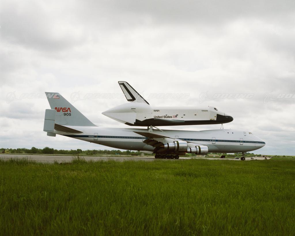 Boeing Images - Space Shuttle Enterprise atop 747