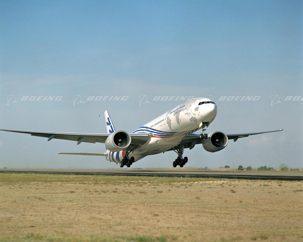 Boeing Images - 777-300ER Desert Takeoff