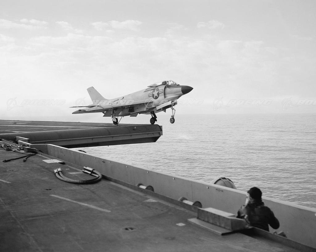 Boeing Images - F3H-2N Demon Takeoff from USS Forrestal