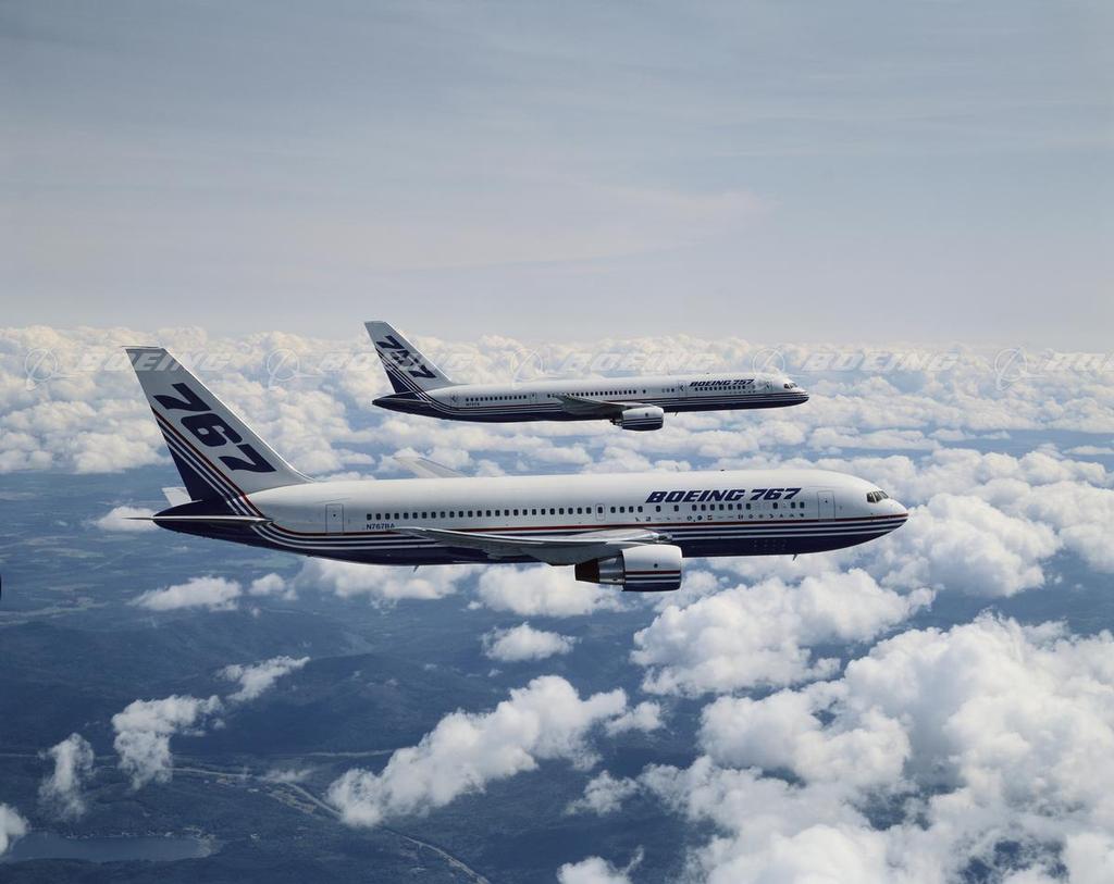 Boeing Images - 767-200 and 757-200 in Flight