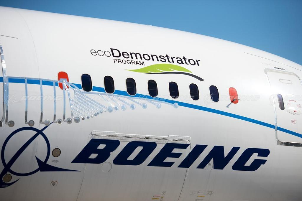 Boeing Images - Boeing ecoDemonstrator Logo on 787 Test Plane