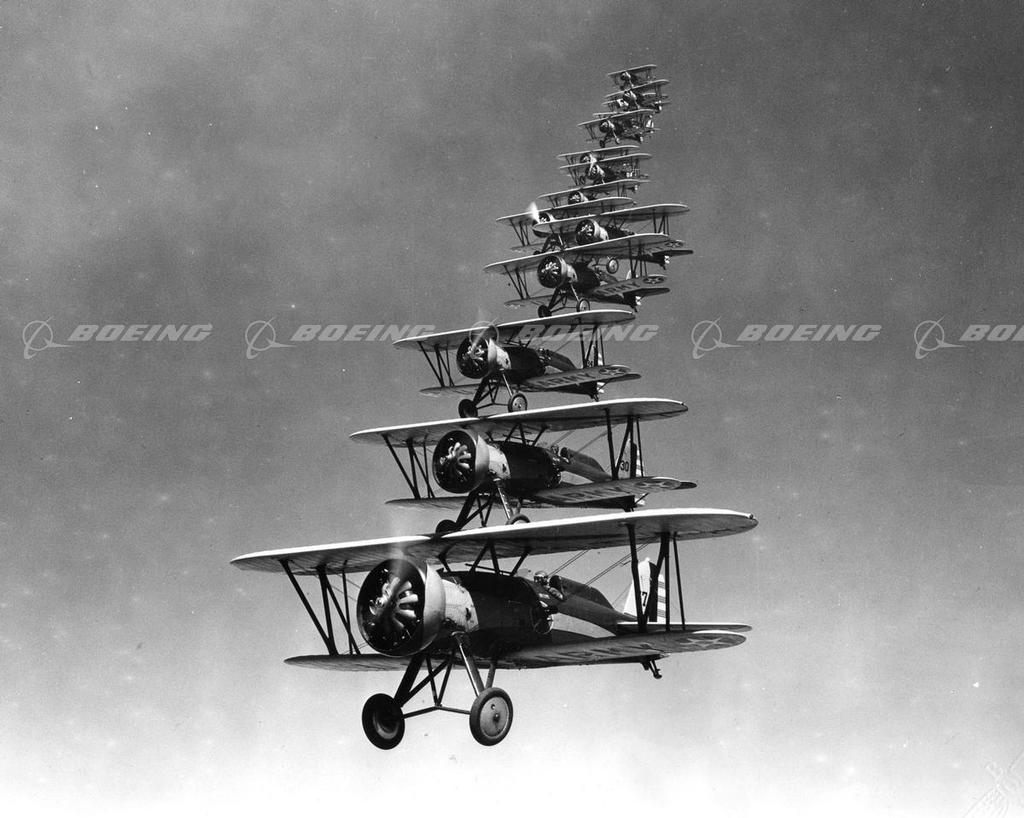 Boeing Images - Boeing P-12E in Flight Formation