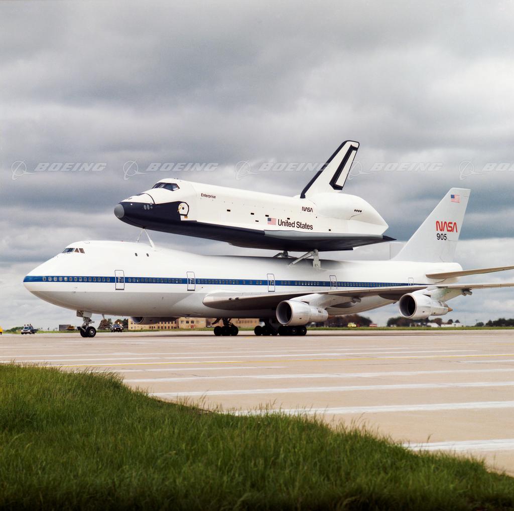 Boeing Images - Space Shuttle Enterprise atop 747