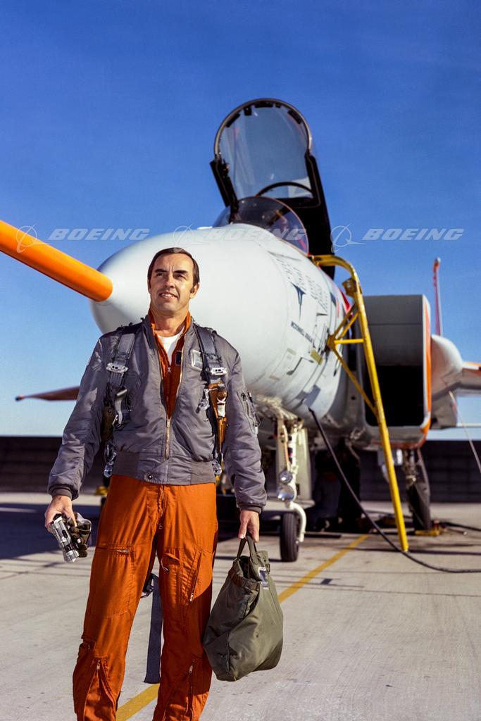 Boeing Images - Irv Burrows, McDonnell Douglas Chief Test Pilot, Poses ...