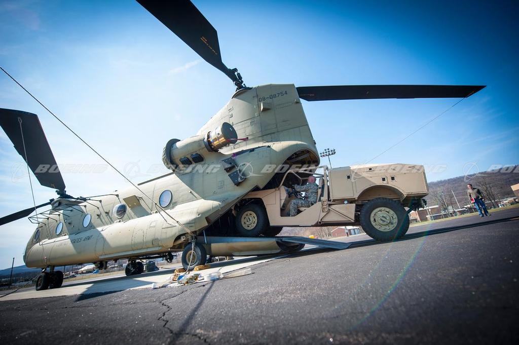 Boeing Images - Boeing Phantom Badger Drives Aboard CH-47 Chinook