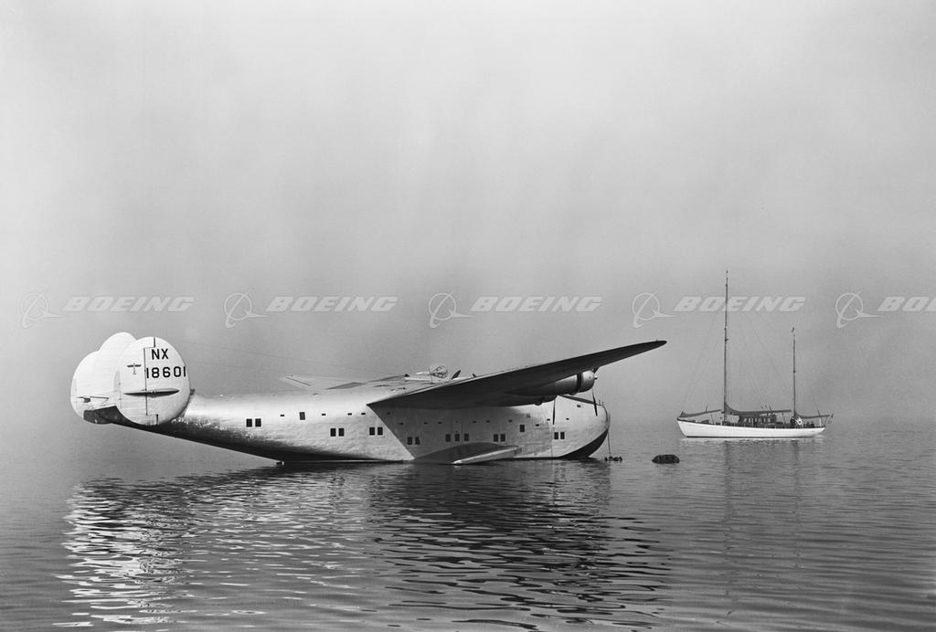 Boeing Images - 314 Clipper with Yacht
