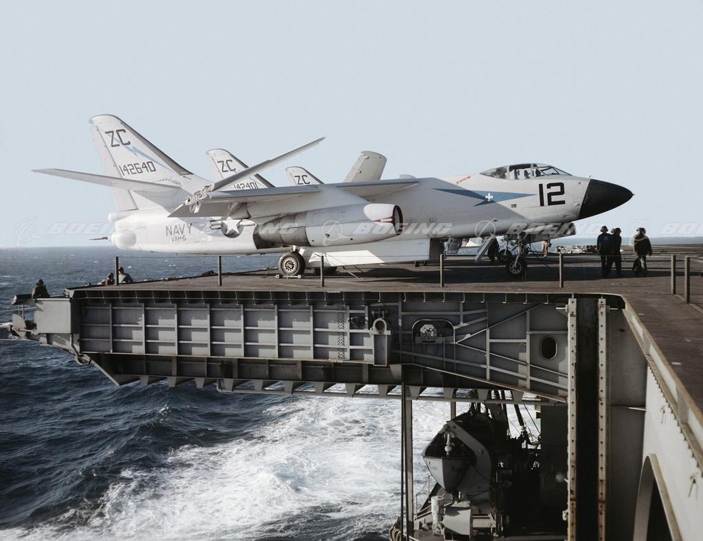 Boeing Images - A-3 Skywarriors on Carrier Elevator